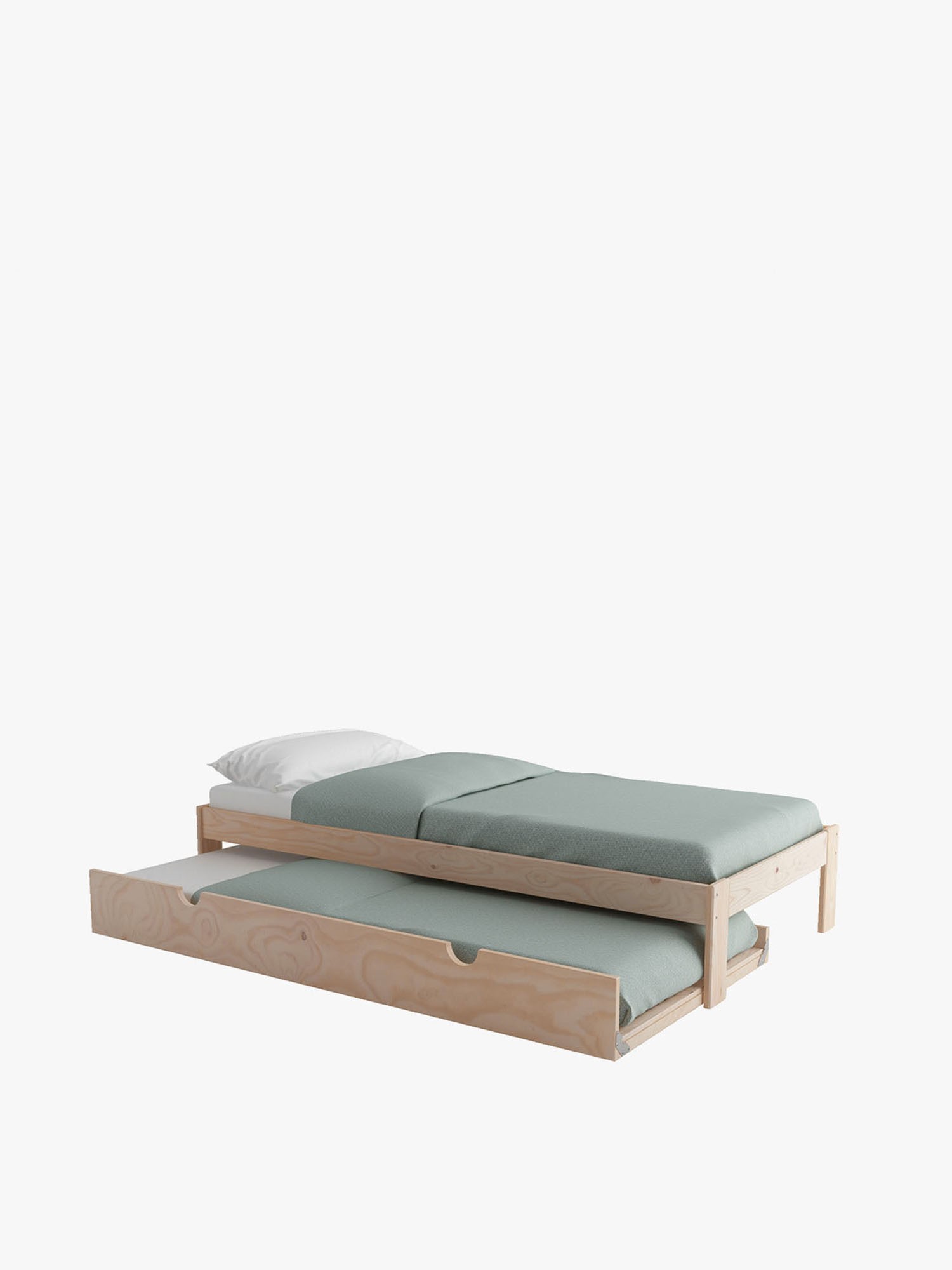 Camas duplas económicas de madeira de 80 e 90 cm | LUFE