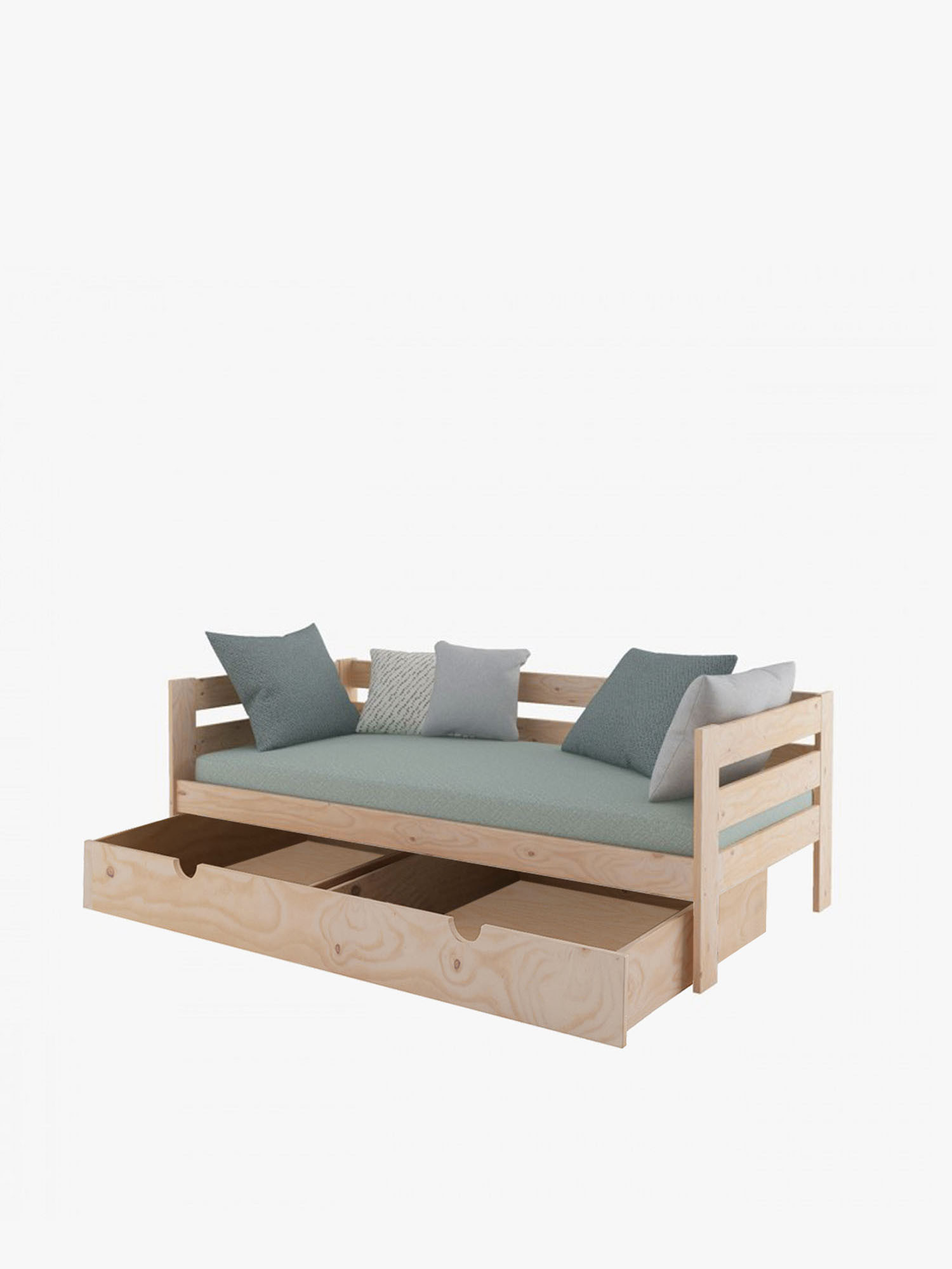Lits banquette en bois de 70, 80 et 90 cm à prix d'usine | LUFE